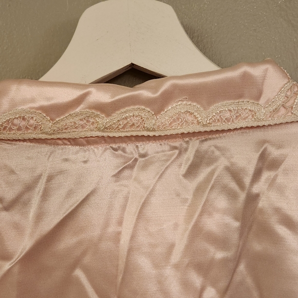 Allison Rhea | Intimates & Sleepwear | Vintage Pink Satin Embroidered ...